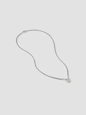 David Yurman Smooth Amulet Box Chain Necklace