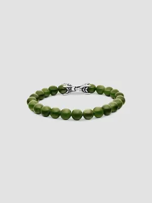 David Yurman Spiritual Beads Bracelet In Sterling Silver Nephrite