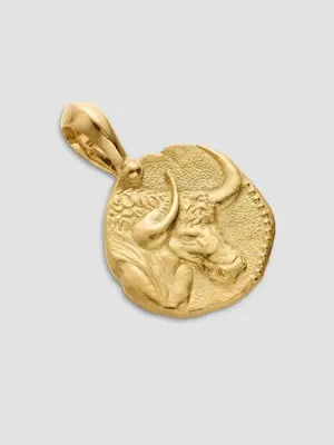 David Yurman Taurus Amulet In 18k Yellow 27mm