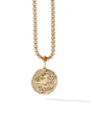 David Yurman Leo Amulet In 18k Yellow 27mm - Gold