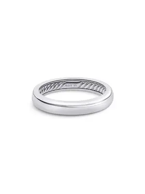 David Yurman Men's DY Classic Band Ring In Grey Titanium - Grey  - Grey