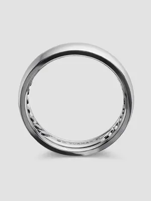 David Yurman Dy Classic Band Ring In Titanium