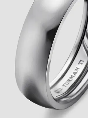 David Yurman Dy Classic Band Ring In Titanium