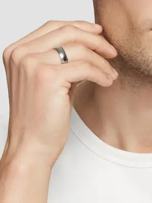 David Yurman Dy Classic Band Ring In Titanium