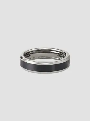 David Yurman Beveled Band Ring - Grey Titanium
