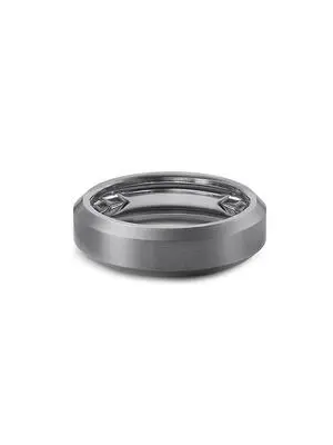 David Yurman Beveled Band Ring In Grey Titanium Grey