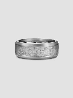 David Yurman Beveled Band Ring - Meteorite