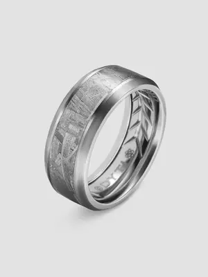 David Yurman Beveled Band Ring - Meteorite