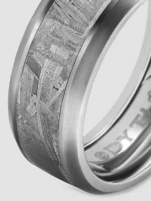 David Yurman Beveled Band Ring - Meteorite