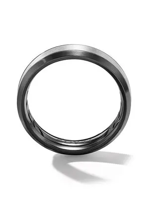 David Yurman Beveled Band Ring In Titanium - Black
