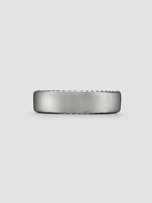 David Yurman Streamline Band Ring With Titanium - Grey