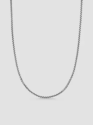 David Yurman Box Chain Necklace - Sterling Silver