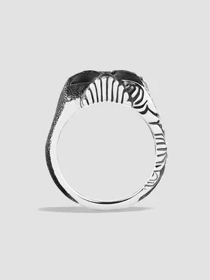 David Yurman Waves Skull Ring With Pavé Diamonds
