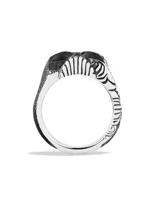 David Yurman Waves Skull Ring With Pavé Diamonds