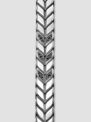 David Yurman Chevron Woven Bracelet With Pavé Diamonds