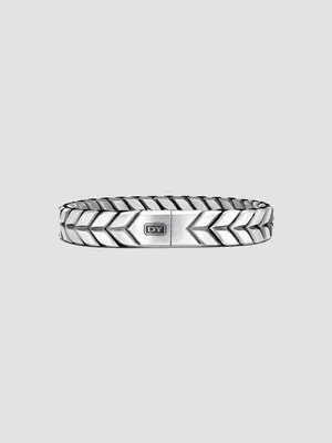 David Yurman Chevron Woven Bracelet With Pavé Diamonds