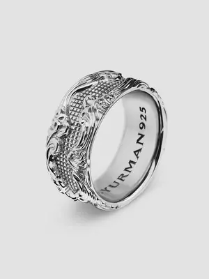 David Yurman Waves Band Ring In 10mm