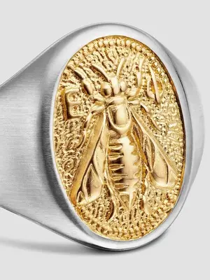 David Yurman Petrvs Bee Pinky Ring In Sterling - Gold