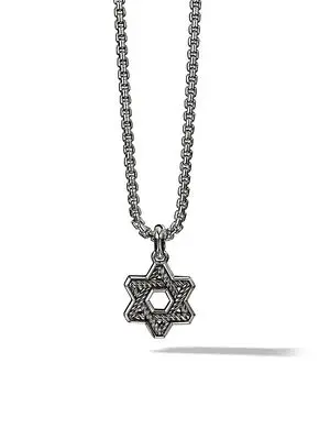 David Yurman Cable Star Of David Amulet In Sterling Silver, 19mm Sterling Silver