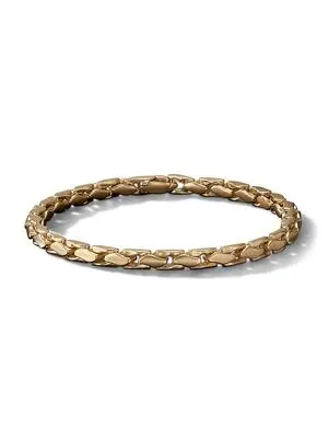 David Yurman Fluted Chain Bracelet In 18k Yellow 5mm
