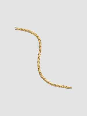 David Yurman Fluted Chain Bracelet In 18k Yellow 5mm - Gold