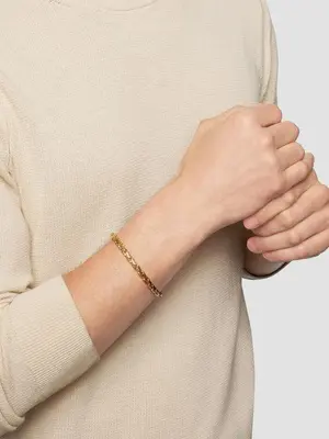 David Yurman Fluted Chain Bracelet In 18k Yellow 5mm - Gold