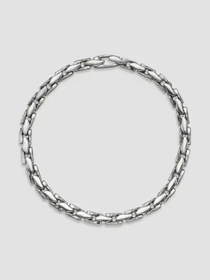 David Yurman Fluted Chain Bracelet In 5mm - Silver