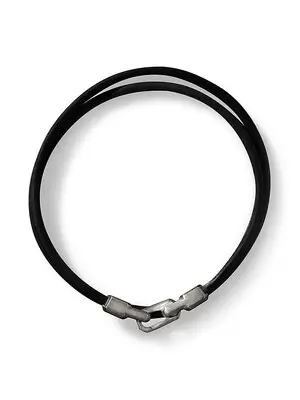 David Yurman Streamline Double Wrap Leather Bracelet