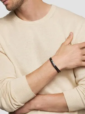 David Yurman Streamline Double Wrap Leather Bracelet