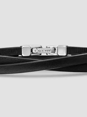 David Yurman Streamline Double Wrap Leather Bracelet