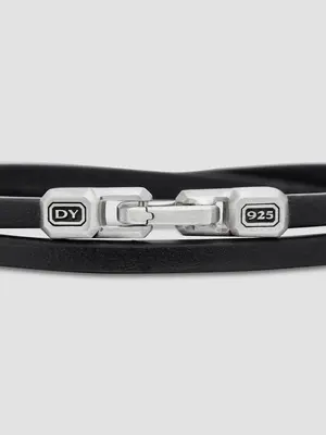 David Yurman Streamline Double Wrap Leather Bracelet