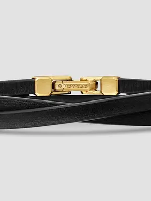 David Yurman Streamline Double Wrap Bracelet In Leather