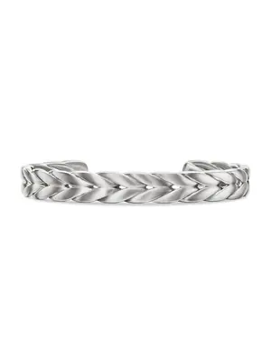 David Yurman Chevron Cuff Bracelet In 9mm - Silver
