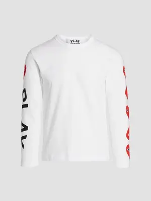 Play Comme Des Garcon Multi-heart Long-sleeve T-shirt