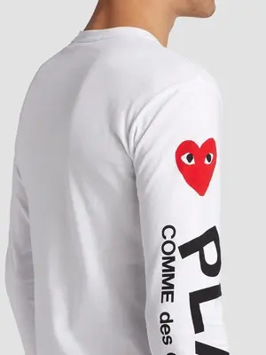 Play Comme Des Garcon Multi-heart Long-sleeve T-shirt