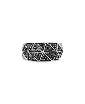 Men's Black Silver Rings
