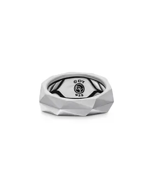 David Yurman Faceted Ring With Black Diamonds