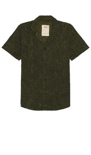 Oas Squiggle Cuba Terry Shirt In Green
