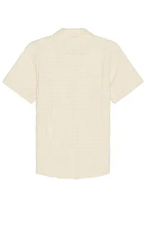 Oas Ecru Cuba Waffle Shirt In Cream - Off White