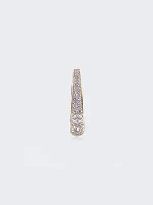 RAINBOW K Grace Nano Pavé Hoop Earring - 14k Yellow Gold, White Diamonds