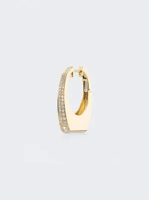 RAINBOW K Grace Nano Hoop Earring - 14k Yellow Gold, White Diamonds