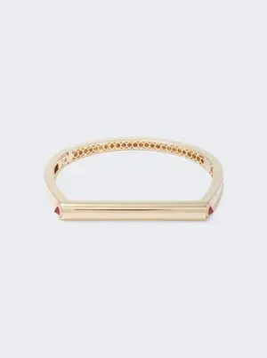RAINBOW K Grace Bracelet - 14k Yellow Gold, White Diamonds, Rubies