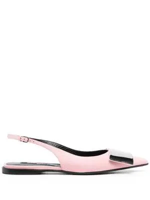SERGIO ROSSI Miroir Leather Slingback Pumps