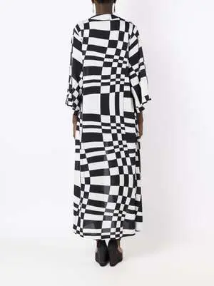 AMIR SLAMA Checked Zip-up Maxi Dress
