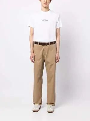 Fred Perry Logo-print Crew-neck T-shirt - White