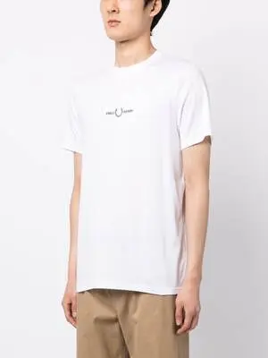Fred Perry Logo-print Crew-neck T-shirt - White
