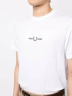 Fred Perry Logo-print Crew-neck T-shirt - White