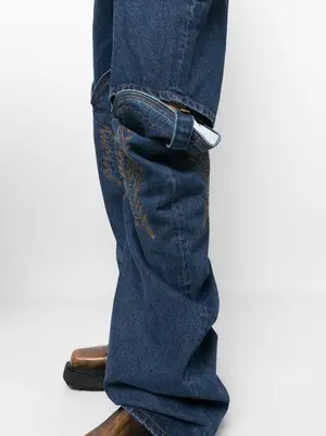 Y/Project Cowboy High Cuff Jeans In Blue - 75% Off | Editorialist