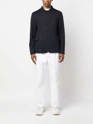 MOORER Camp-collar Single-breasted Coat