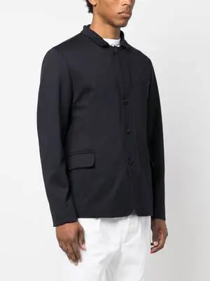 MOORER Camp-collar Single-breasted Coat